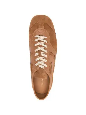 Dries Van Noten Suede And Leather Insert Sneakers - Brown