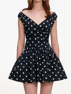 SELF-PORTRAIT Polka Dot Mini Dress - Multicolor