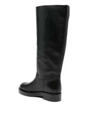 Paris Texas Flat Nappa Leather Boots - Black
