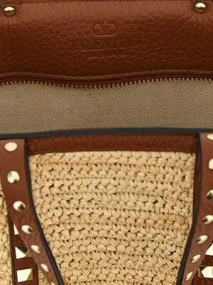 Valentino Garavani Rockstud Mini Shopping Bag - Cream