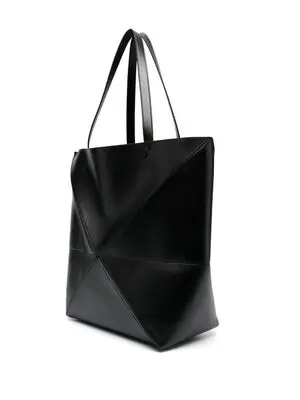 Loewe Leather Tote Bag - Black