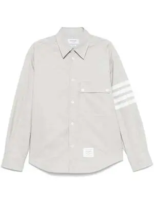 Thom Browne Cotton Shirt With Four-stripe Detail