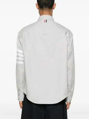 Thom Browne Cotton Shirt With Four-stripe Detail