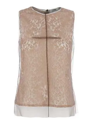 FENDI FENDI Lace And Tulle Top