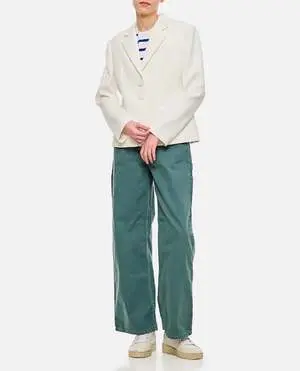 WALES BONNER Classic Fitted Jacket With Crystal Flower Detail