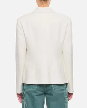 WALES BONNER Classic Fitted Jacket With Crystal Flower Detail