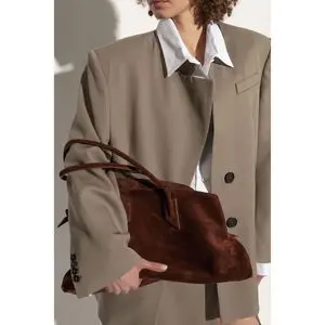 Attico Chocolate Suede Tote Bag