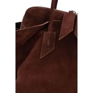 Attico Chocolate Suede Tote Bag