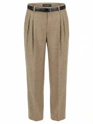 Dolce & Gabbana Viscose Belted Pants