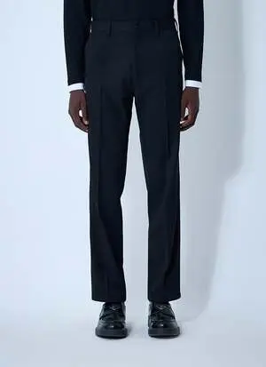 Prada Wool Slim Fit Trousers - Black