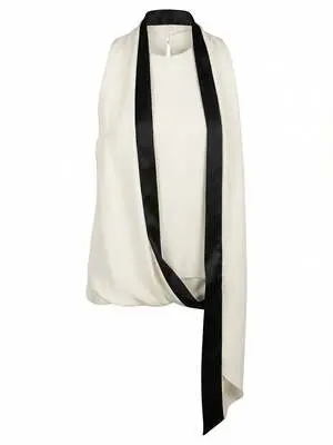 Alberta Ferretti Sleeveless Top With Draped Front