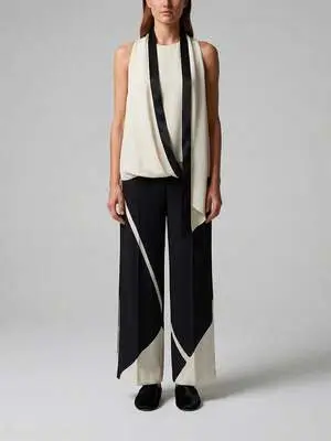 Alberta Ferretti Sleeveless Top With Draped Front
