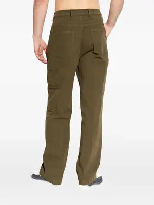 Dries Van Noten Cotton Trousers With Side Pocket - Green