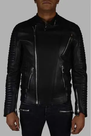 Philipp Plein Leather Biker Jacket