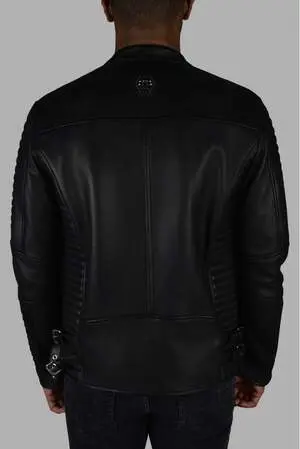 Philipp Plein Leather Biker Jacket