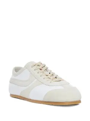 Dries Van Noten Suede And Leather Insert Sneakers - White