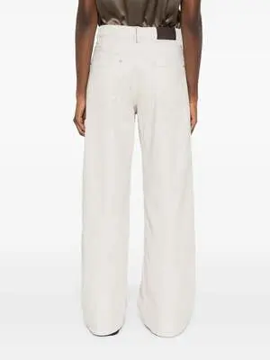 Brunello Cucinelli Wide Leg Dyed Cotton Pants