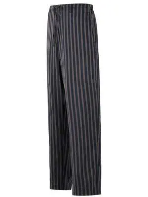 Dries Van Noten Penny Striped Cupro Trousers - Blue