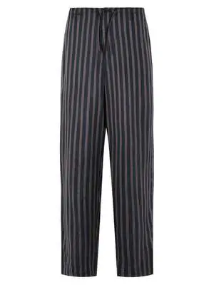Dries Van Noten Penny Striped Cupro Trousers - Blue