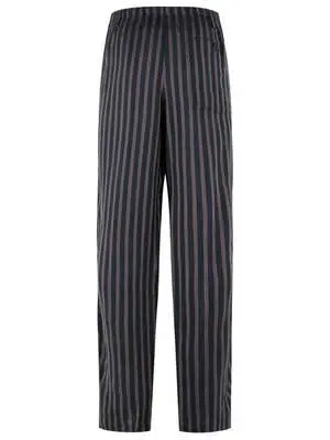 Dries Van Noten Penny Striped Cupro Trousers