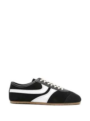 Dries Van Noten Suede And Leather Sneakers - Black