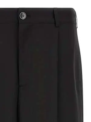 Marni Cool Wool High Waist Wide Leg Trousers - Black