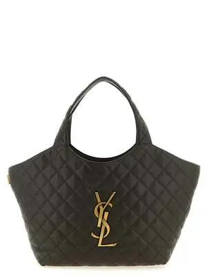 Saint Laurent Medium Icare Shopping Bag In Lamb Nappa Leather - Brown