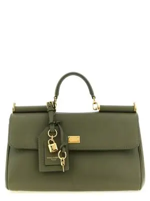 Dolce & Gabbana Dolce & Gabbana 'My Sicily' Medium Handbag In Plongé Calf Leather Green