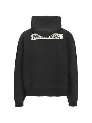 Balenciaga Oversized Masking Tape Zip-up Sweatshirt