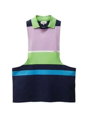 Versace Embroidered Striped Tank Top - Multicolor