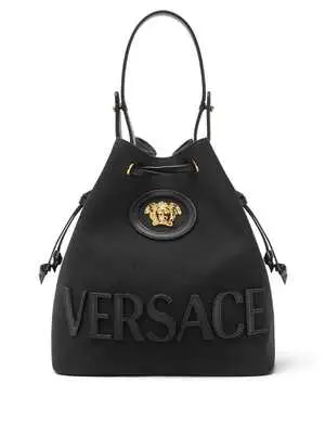 Versace La Medusa Bucket Bag - Black