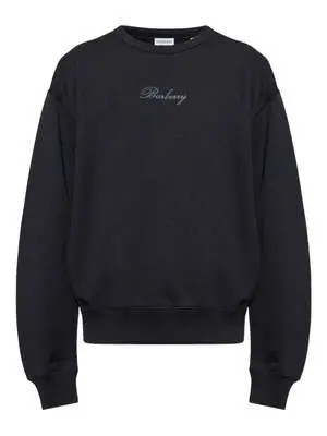 Burberry Crewneck Cotton Sweatshirt With Logo Print