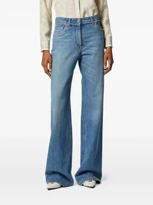 Versace Low-waist Boyfriend Jeans - Blue