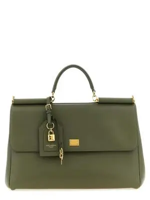 Dolce & Gabbana Dolce & Gabbana 'My Sicily' Maxi Handbag In Plongé Calf Leather Green
