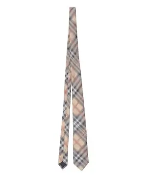 Burberry Check Silk Neck Tie - Multicolor