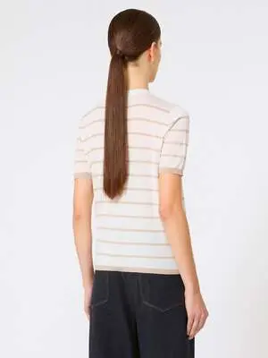 Max Mara Cashmere And Silk Striped Sweater