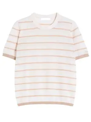 Max Mara Max Mara Cashmere And Silk Striped Sweater Multicolor