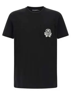 Dolce & Gabbana Dg' Embroidered T-shirt - Black