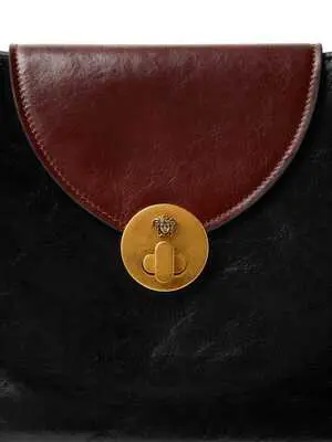 Versace Vivian Medium Leather Crossbody Bag - Black