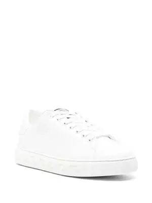 Versace Greca Sneakers In Faux Leather - White