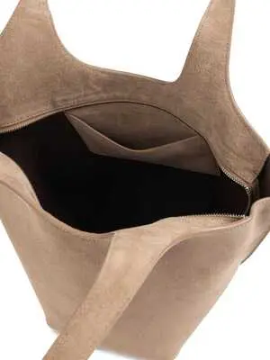 Attico La Scoop Suede Shoulder Bag - Brown