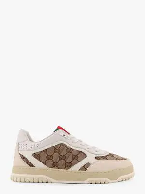 Gucci Leather And Suede Low-top Re-web Sneakers With Gg Supreme Fabric Inserts - Multicolor
