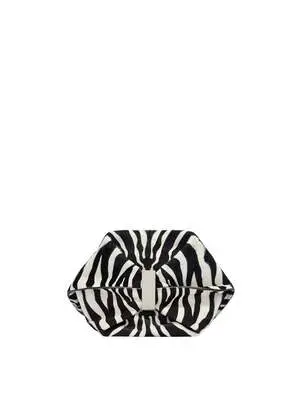 Attico La Scoop Large" Zebra Print Pony Skin Shoulder Bag - Multicolor
