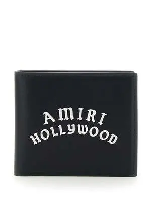Amiri Bi-fold Wallwt With Logo Lettering On The Front In Leather - Multicolor