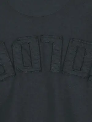 GOLDEN GOOSE Aged-effect Cotton T-shirt With Reverse Logo On The Back