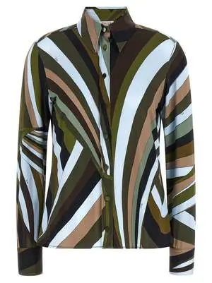 Emilio Pucci Iride' Print Stretch Viscose Shirt - Multicolor