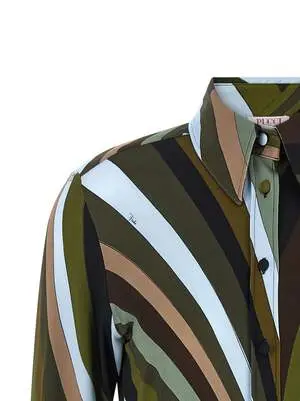 Emilio Pucci Iride' Print Stretch Viscose Shirt - Multicolor