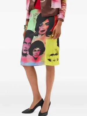 Versace Printed Silk Twill Pencil Skirt - Multicolor