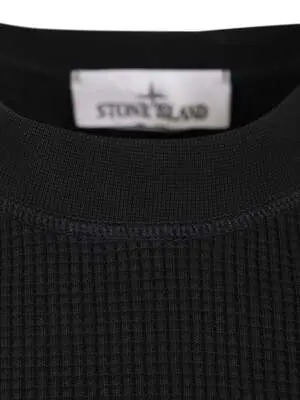 Stone Island Waffle-knit Organic Cotton Crewneck Sweatshirt