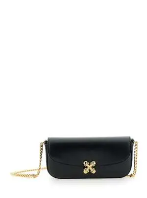 Alexander McQueen Leather Crossbody Bag With Chain-link Strap - Multicolor